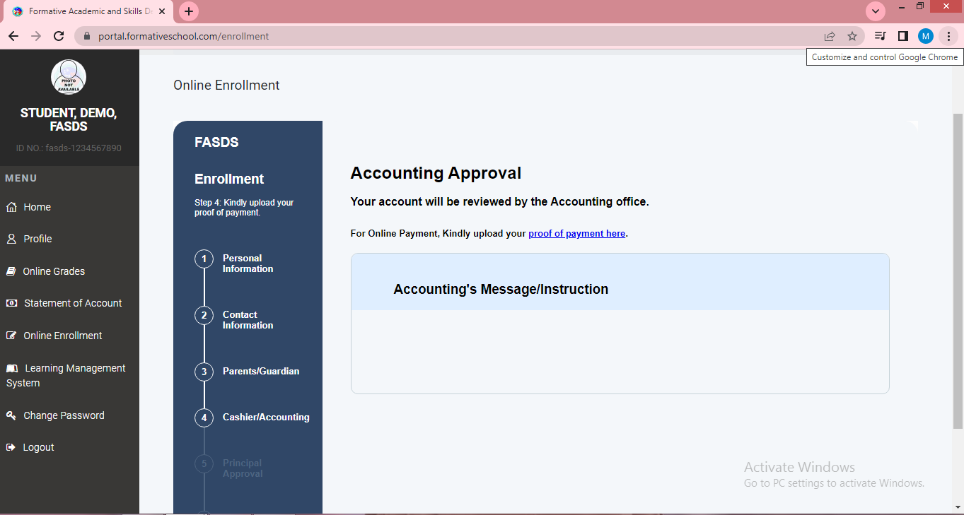 ONLINE ENROLLMENT FOR RESIDENT LEARNERS USING FASDS PORTAL – Formative ...